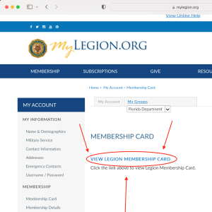 MyLegion: Printing Membership Cards | Florida American Legion