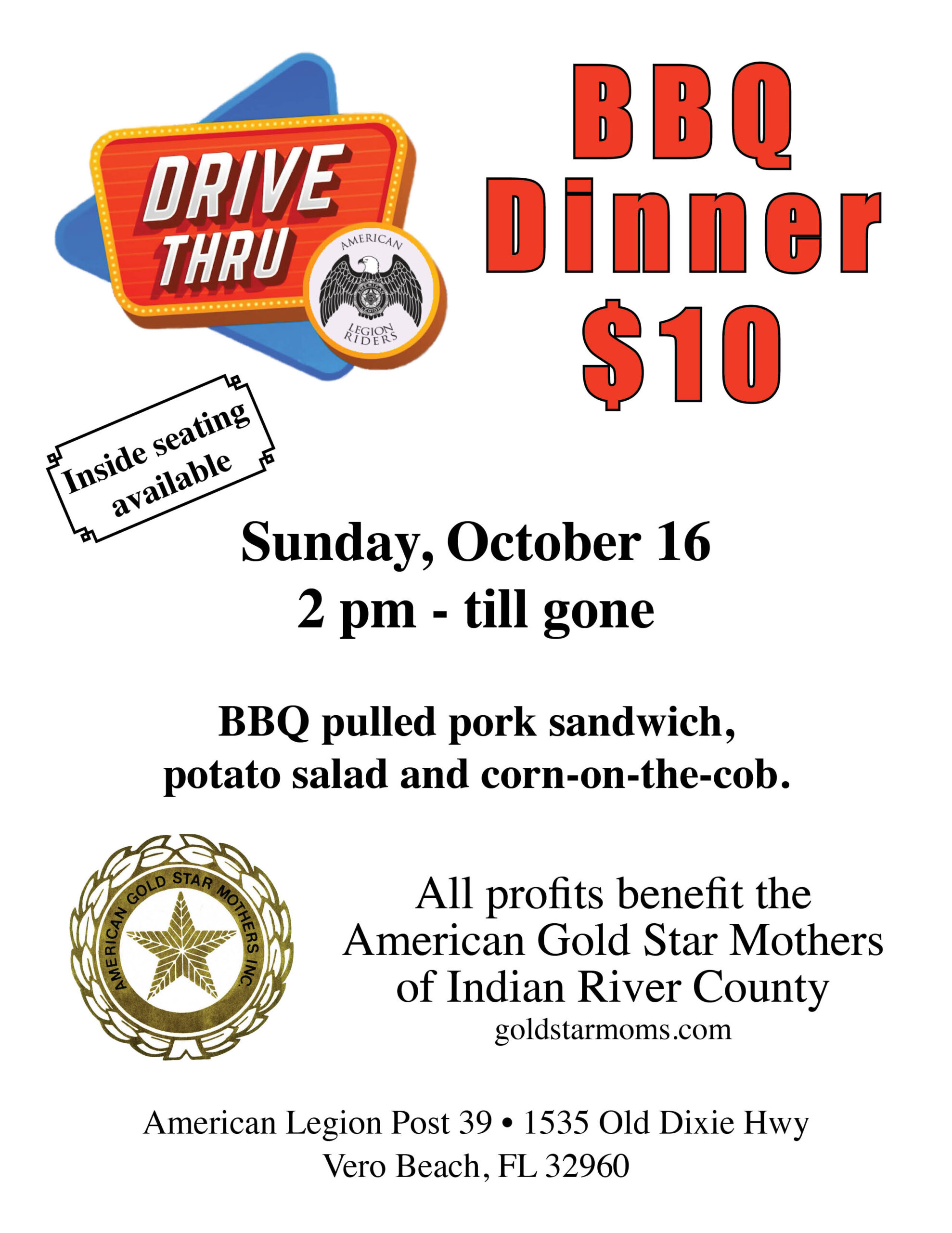 Drive Thru BBQ Dinner | Florida American Legion