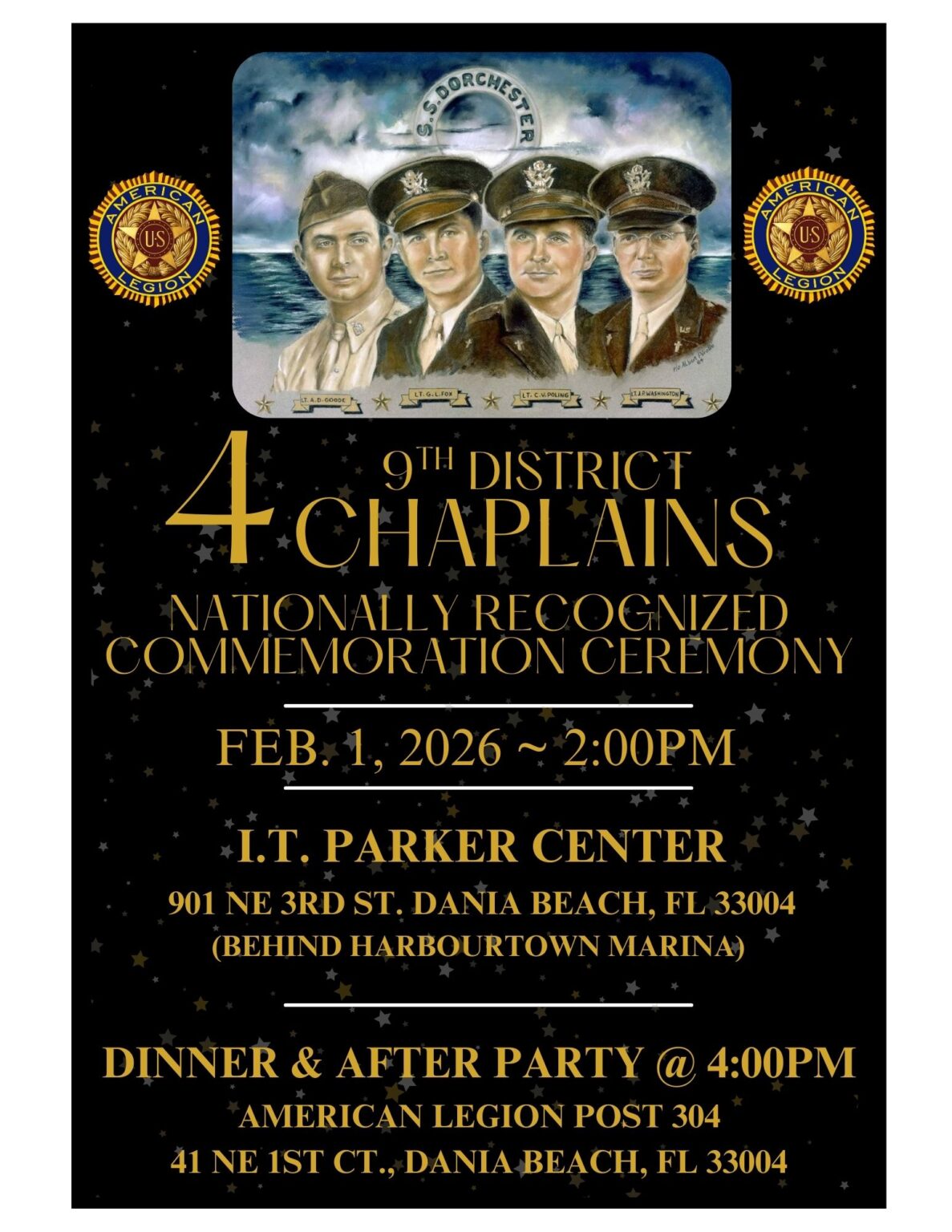 District 9: Four Chaplains Service | Florida American Legion
